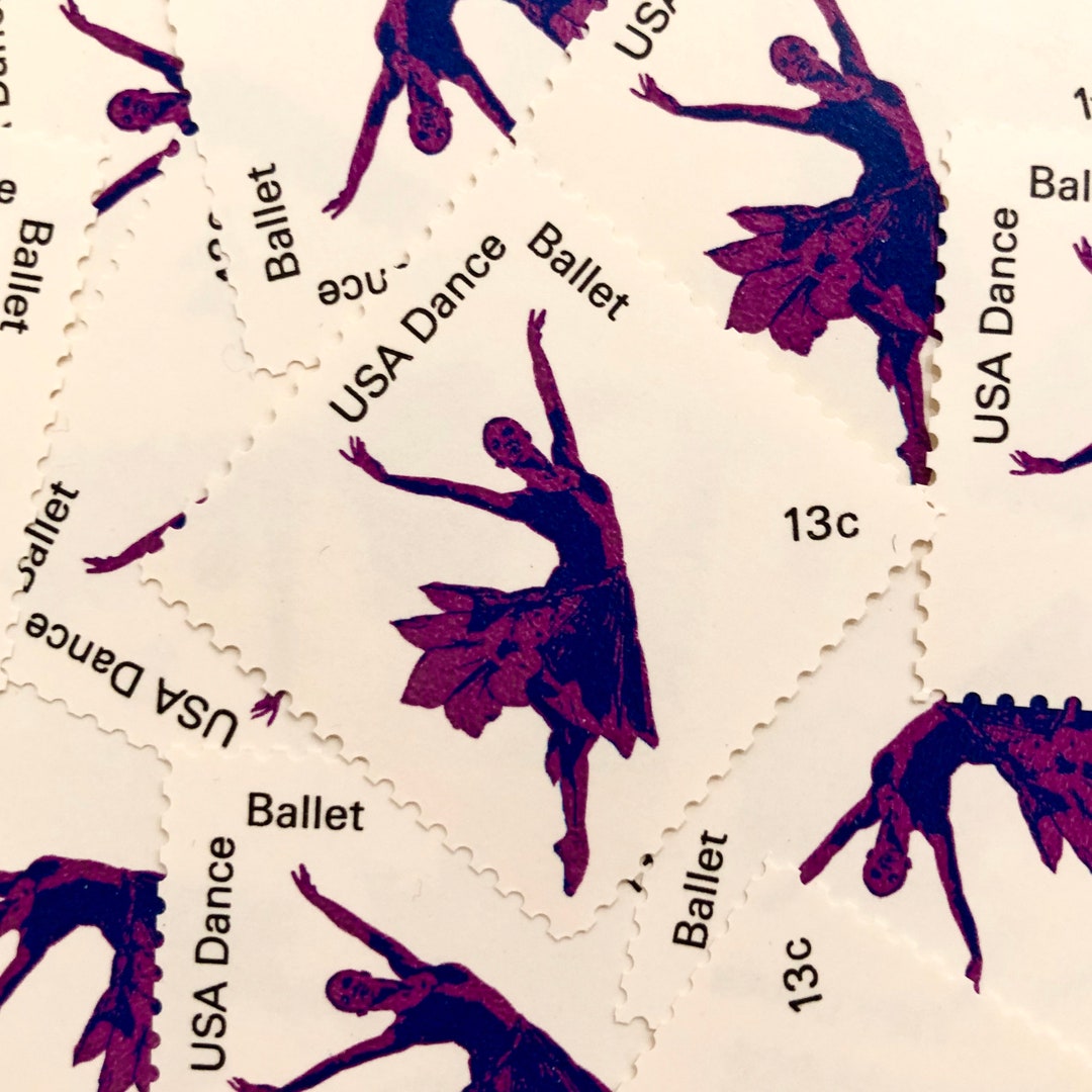 5 Purple Ballet Dance Stamps – 1978 – Scott 1749 – Thirteen Cents ...