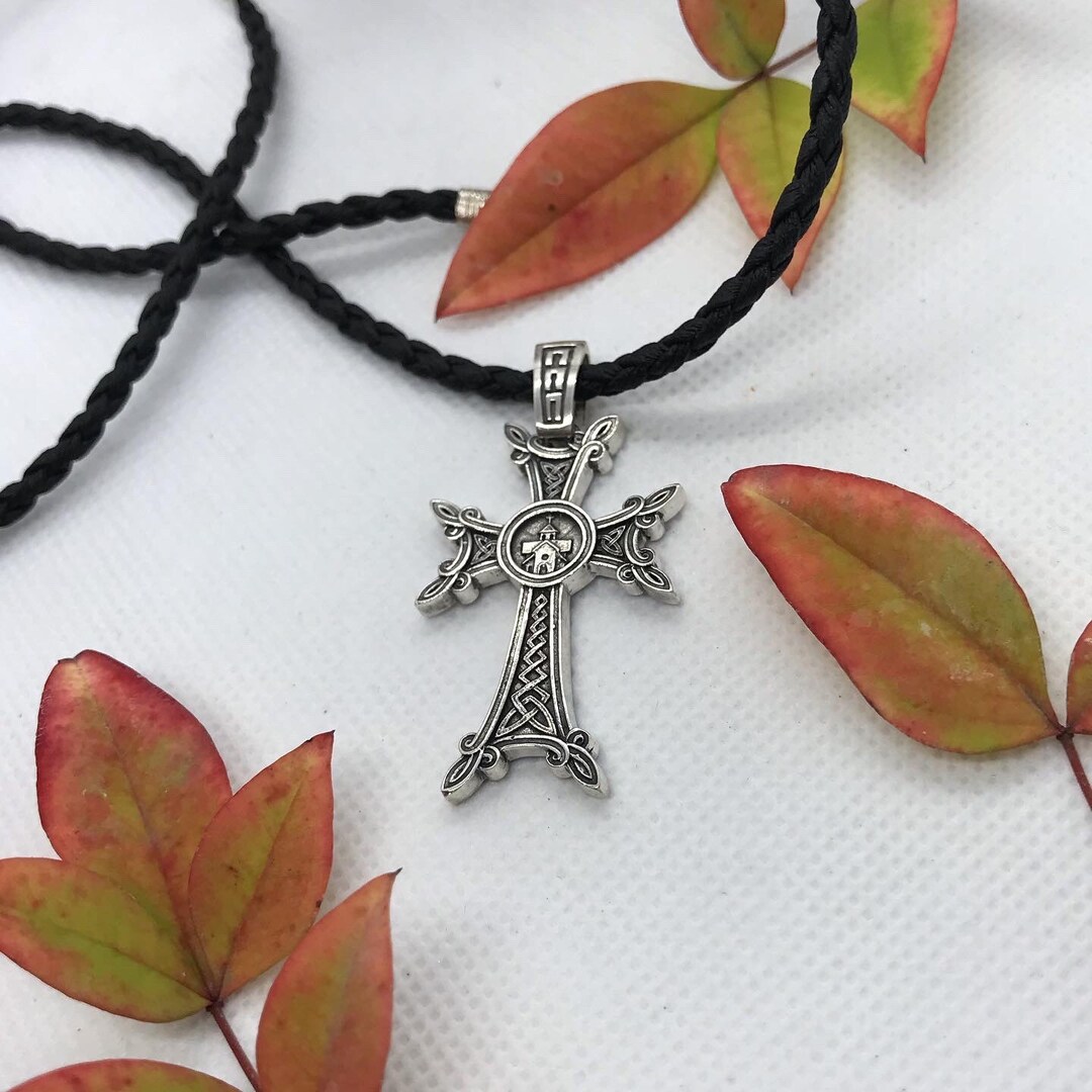 Men's Sterling Silver Cross Necklace: Handcrafted 926 Sterling Silver ...