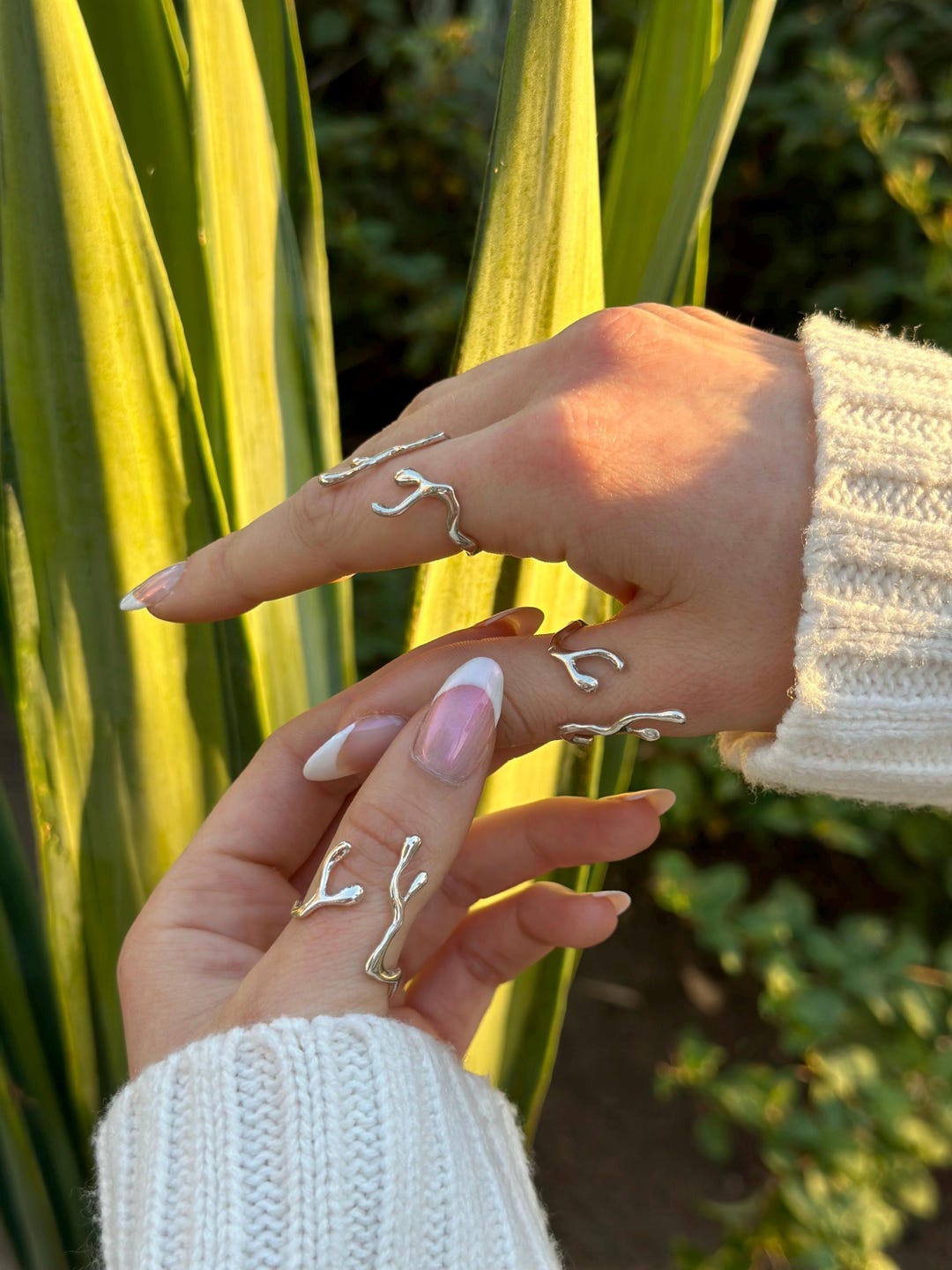 Liquid Silver Ring: Handcrafted 925 Sterling Silver Ring. Statement Ring. Modern Ring. Sleek ...