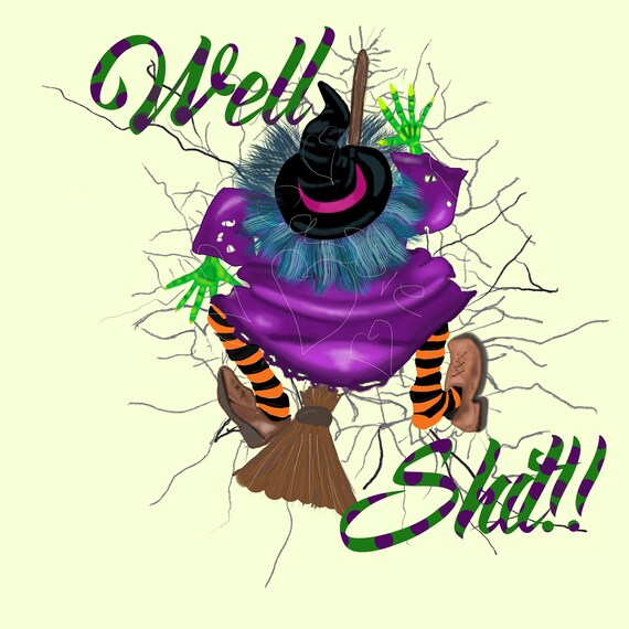 Crashed Witch Png | Etsy