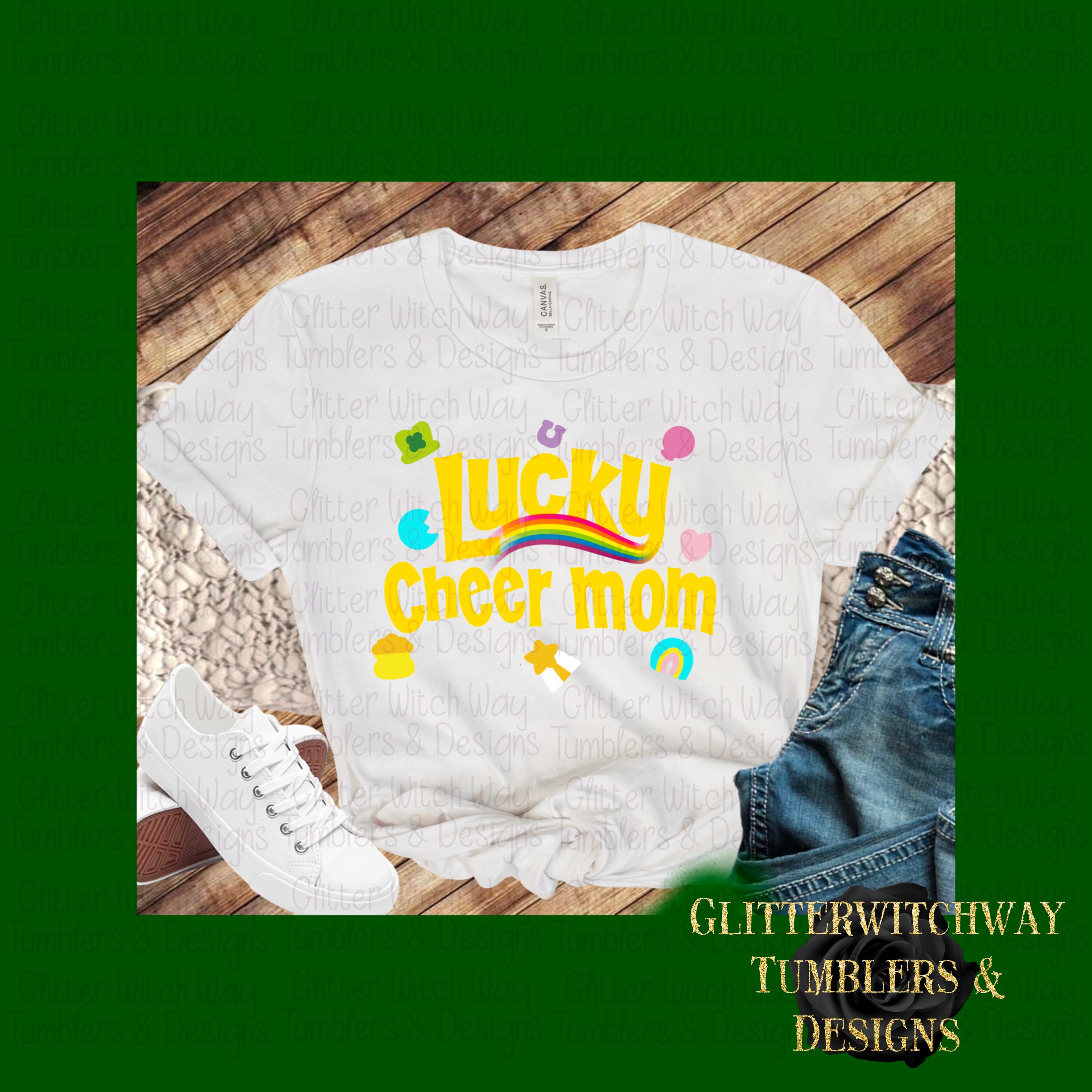 Lucky Cheer Mom Png Sublimation Team St Patrick’s Day Cheerleading ...