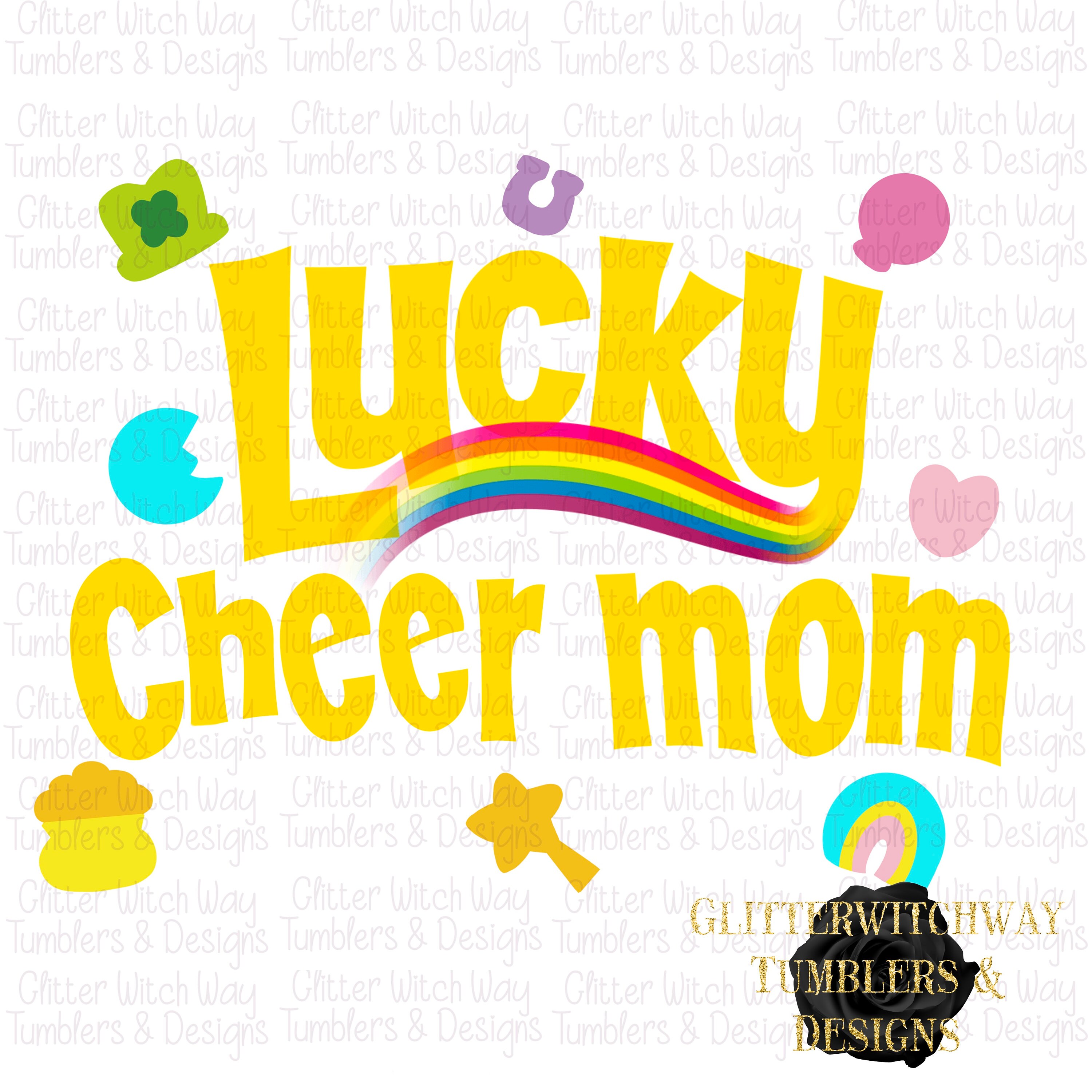 Lucky Cheer Mom Png Sublimation Team St Patrick’s Day Cheerleading ...