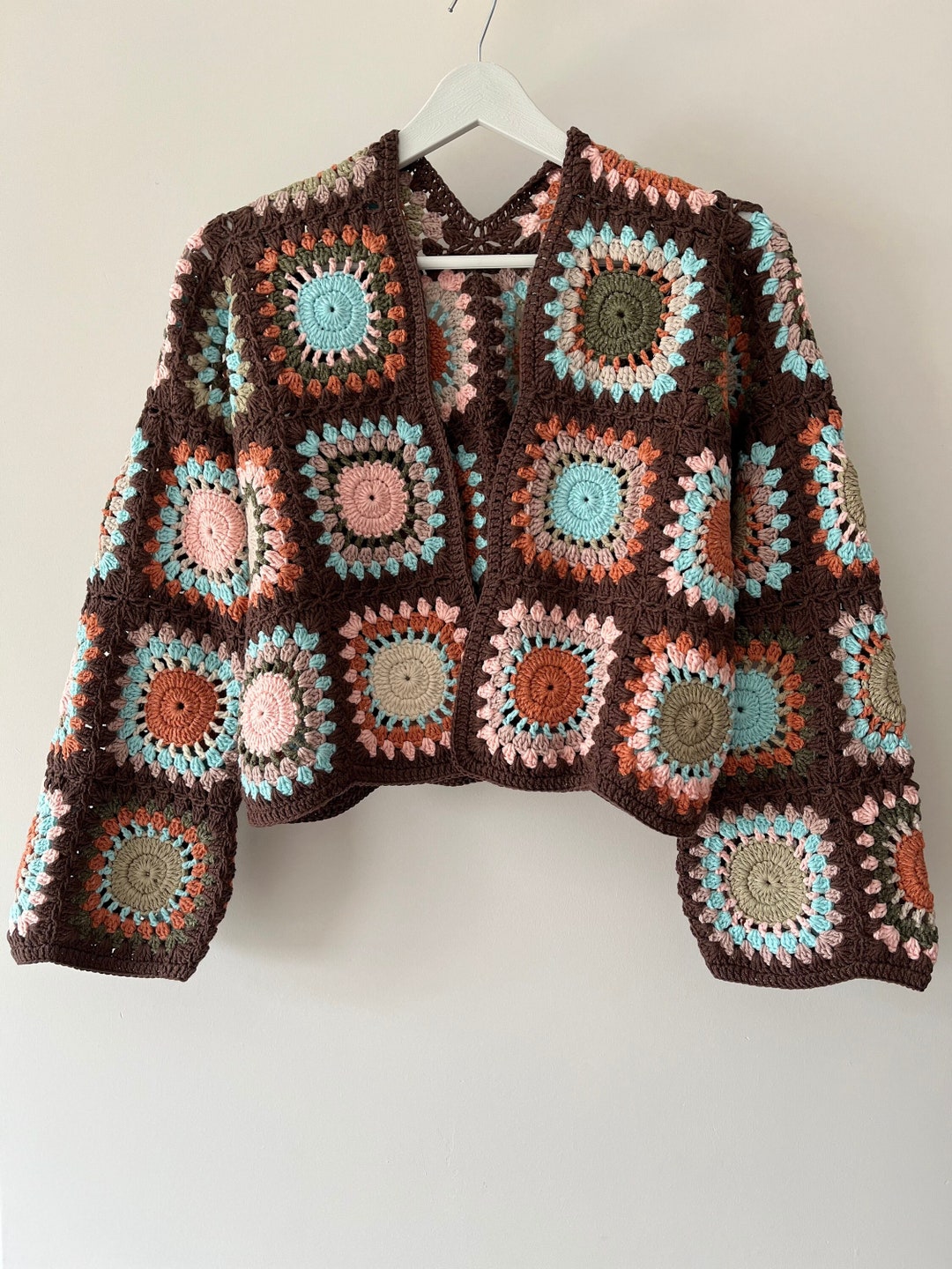 Crochet Granny Square Jacket for Womenbohemian Bomber - Etsy