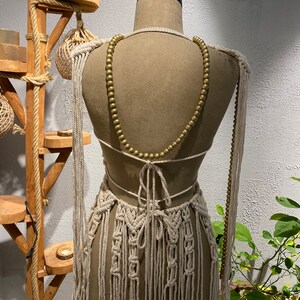 Beige Macrame Beach Dress,festival Clothing,cotton Macrame Beachwear ...
