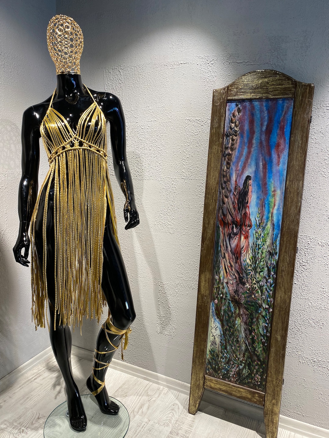 Gold Ropes Macrame Beach Dress,festival Clothing,cotton Macrame ...