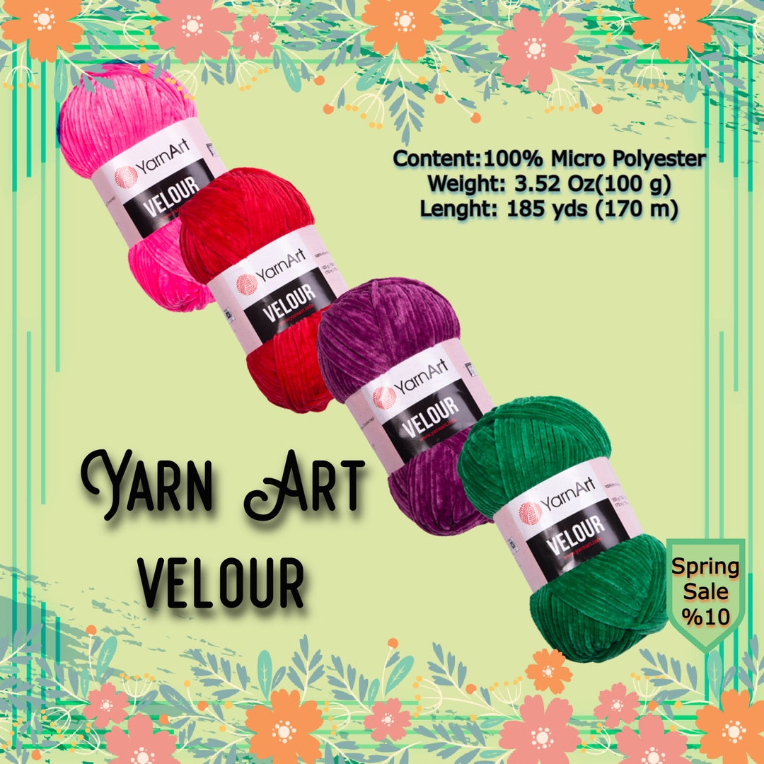 Yarn Art Velour,amigurumi Yarn,velvet Blanket Yarn,velvet Knitting Yarn ...