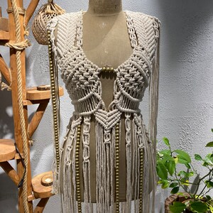 Beige Macrame Beach Dress,festival Clothing,cotton Macrame Beachwear ...