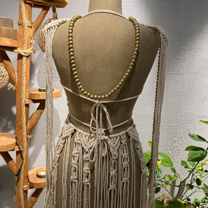 Beige Macrame Beach Dress,festival Clothing,cotton Macrame Beachwear ...
