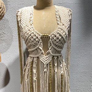 Beige Macrame Beach Dress,festival Clothing,cotton Macrame Beachwear ...