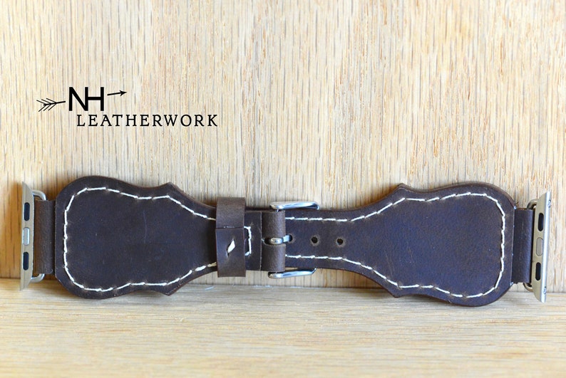 Leather Watch Band Strap Hair on Hide Inlay With Chocolate - Etsy