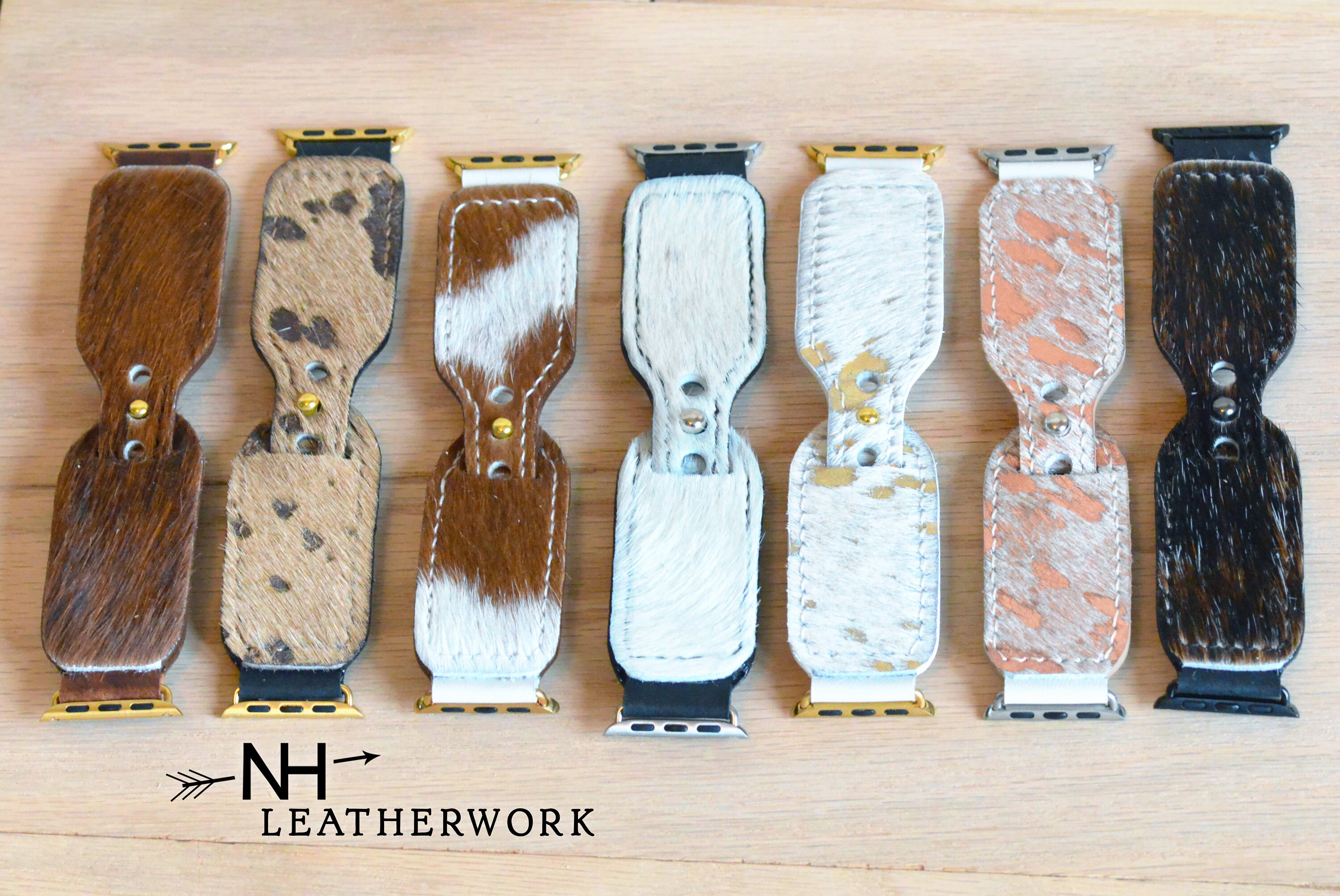 Leather Watch Band Strap Rose Gold and Gray Highlights Floral - Etsy