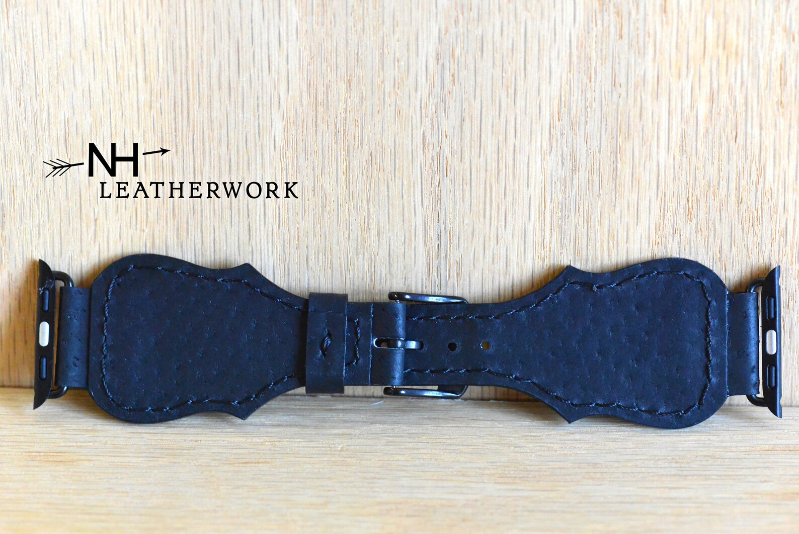 Leather Watch Band Strap Black and White Real Snake Inlay - Etsy