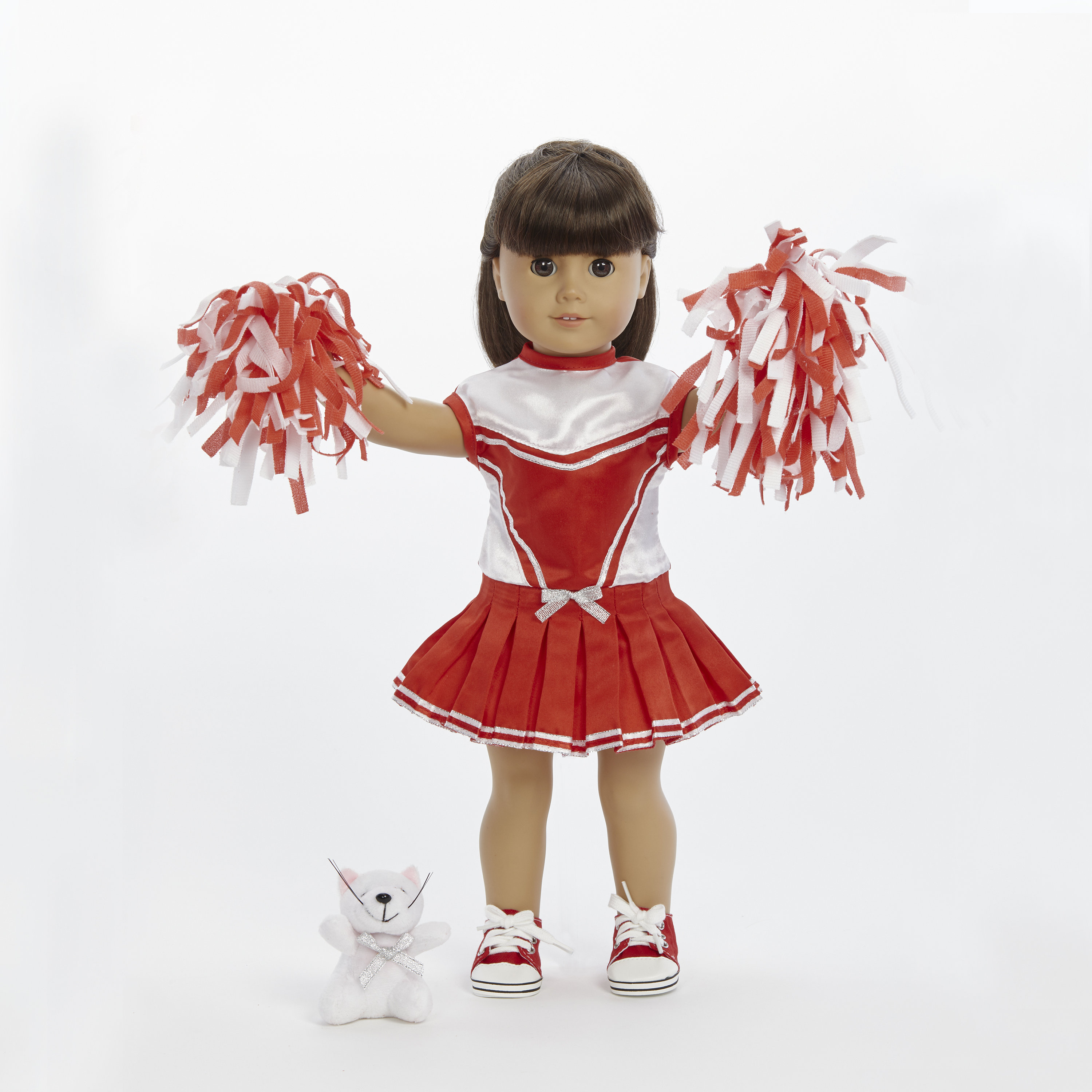 18 Doll Clothes: Cheerleader 4 Pc. With Red/white Satin - Etsy