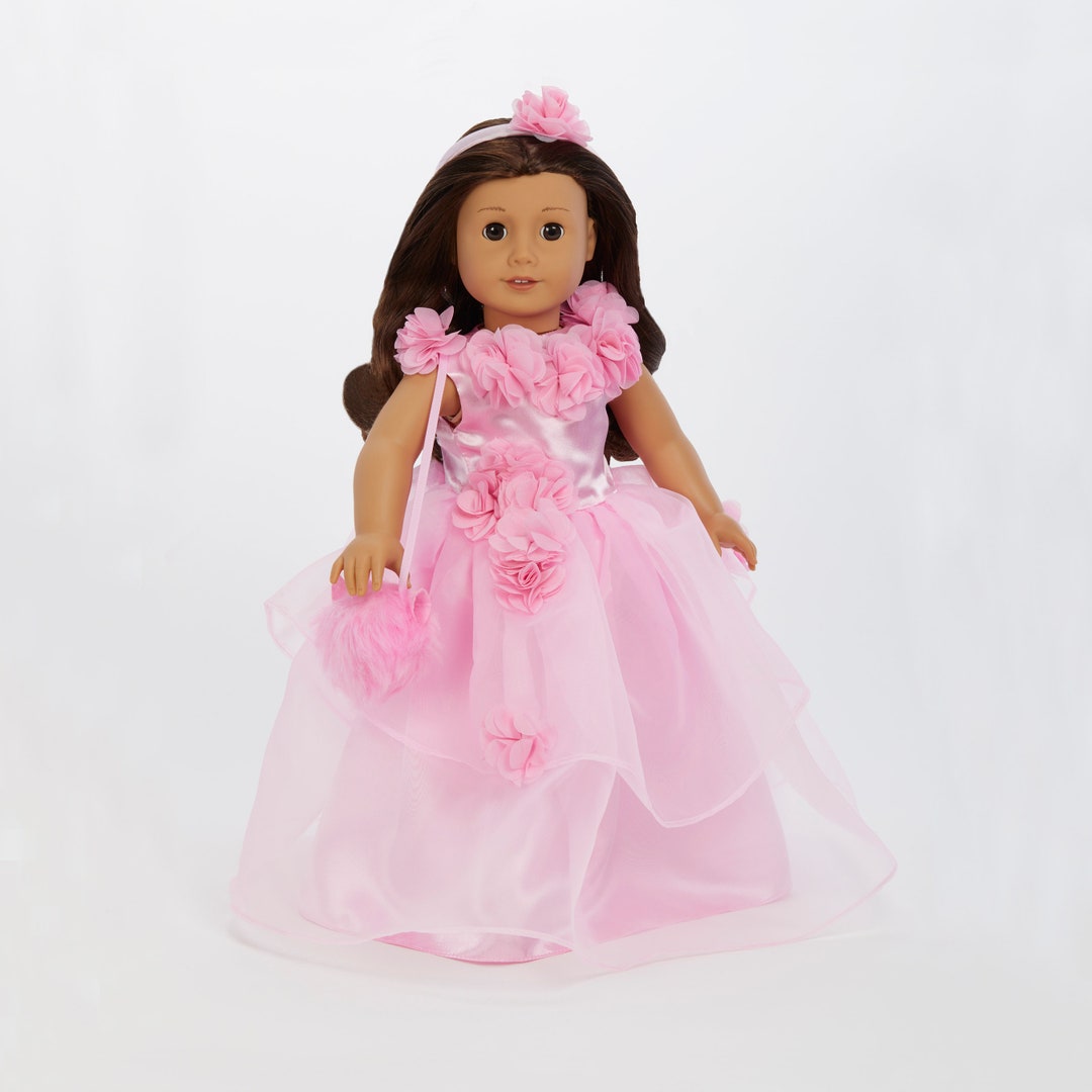18" Doll Flower Girl Dress,3 Piece Roses Princess Dress,includes-cat ...