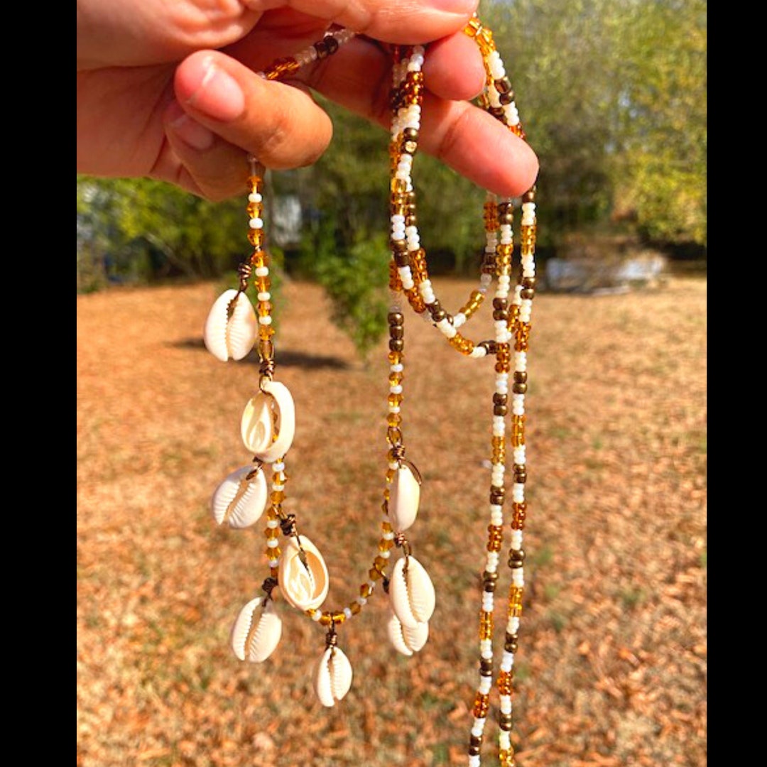 Cowrie Shell Waist Beads for Her, Cute Waist Beads With Clasp, Tie on ...