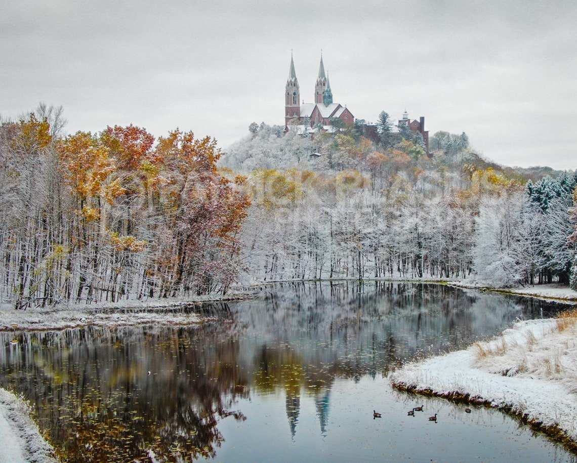 Fall Collides With Winter at Holy Hill - Etsy