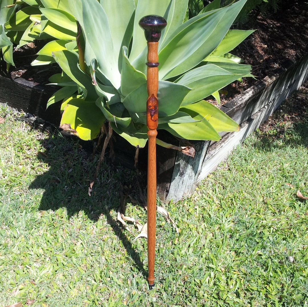 Scorpion Walking Stick Made With Kwila Wood and Smoky Quartz Top ...