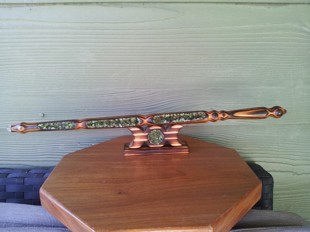 Peridot Wand Made With Burnt Douglas Fir (oregon) Wood With a Clear ...