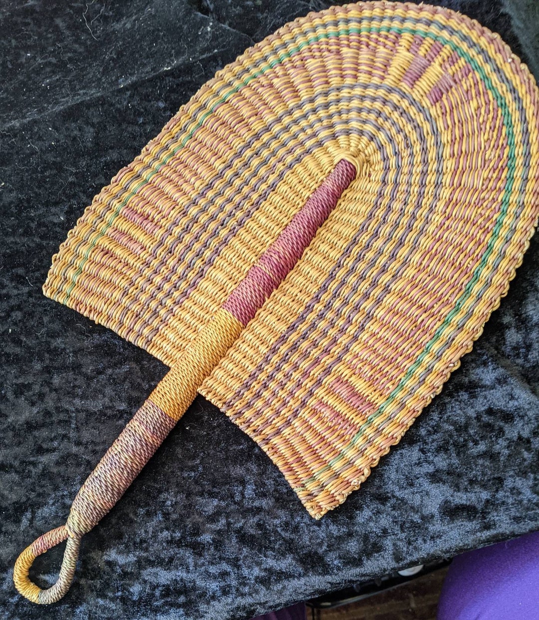 Raffia Fan, Handmade Seagrass Fan, Bolga Fan,novica Brand Fan,burkina ...