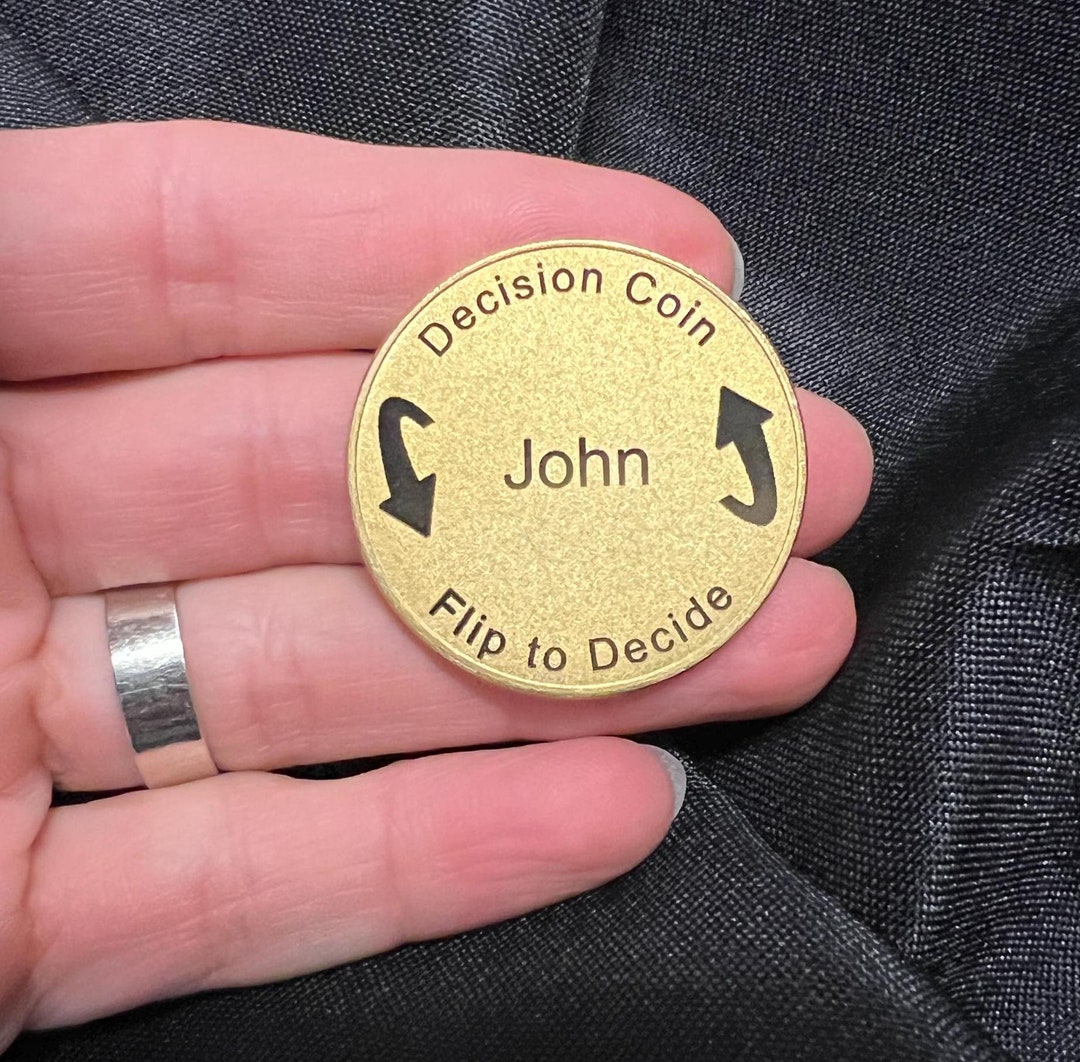 Engraved Brass Decision Coin – Personalized Flip Coin Gift - Etsy