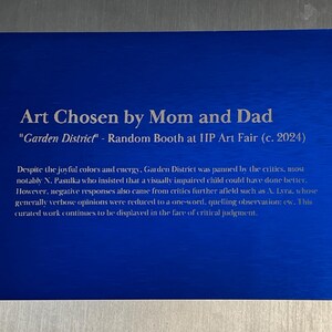 Large Personalized Gallery Wall Artist Placards - Black Wall Placards ...
