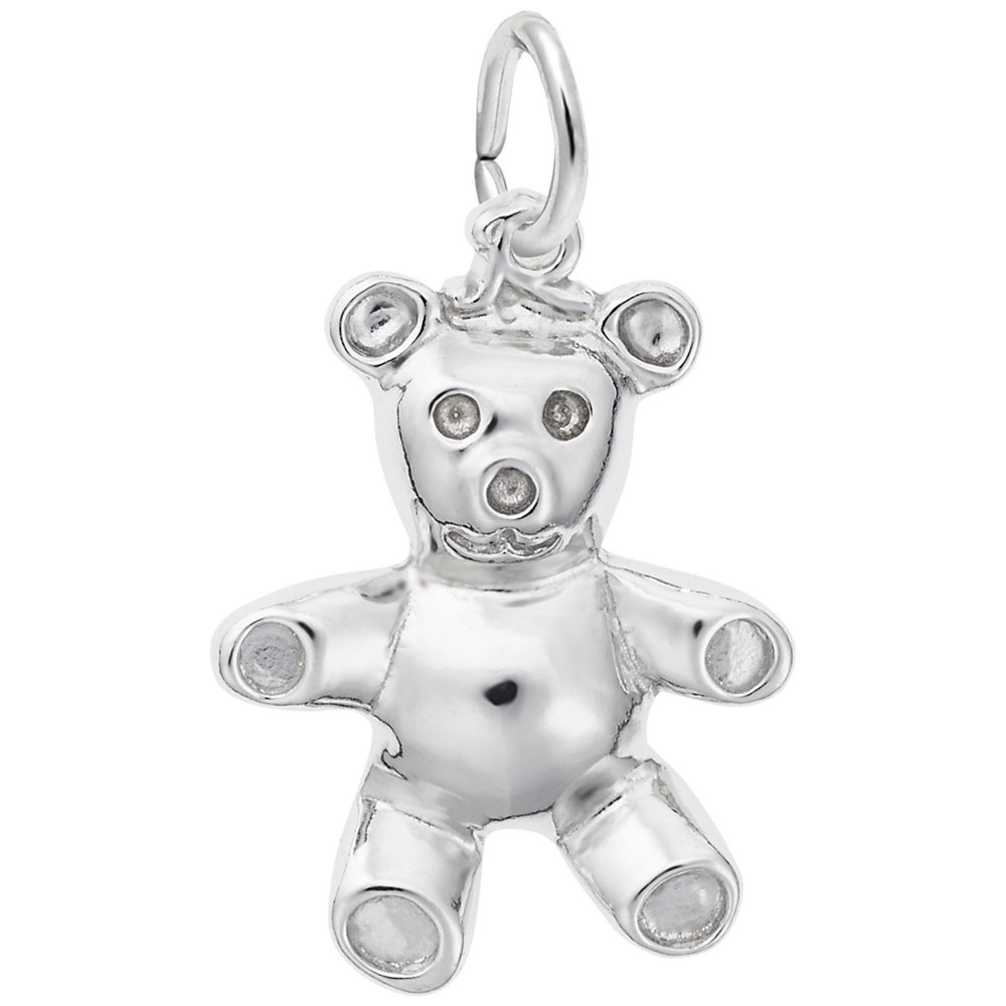 Teddy Bear Charm (sterling Silver Charms) | Silver Teddy Bear Charms ...