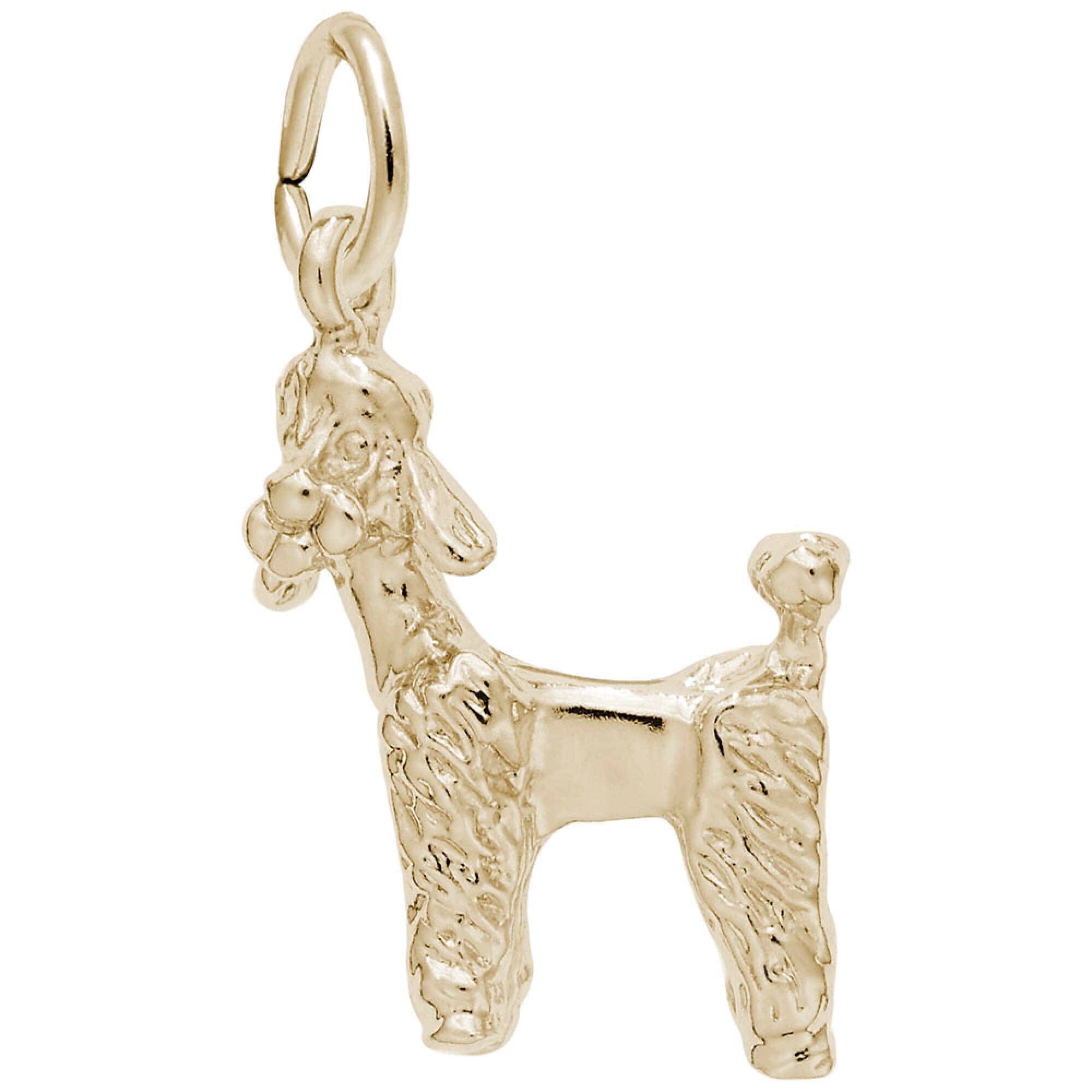 Standard Poodle Dog Charm (engravable Sterling Silver and Gold Plated ...