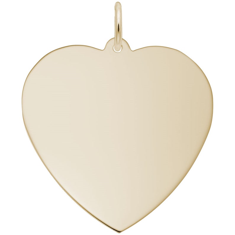 Engravable Sterling Silver Charms - Extra Large Classic Heart Charm ...