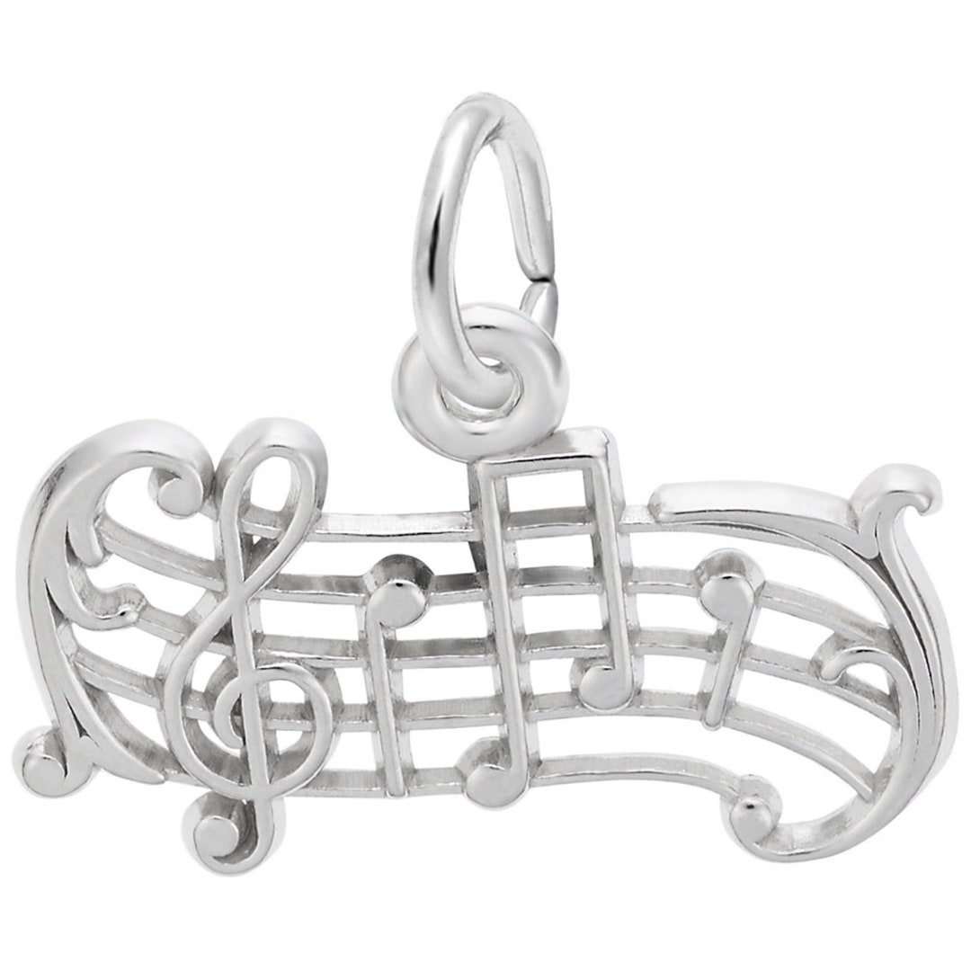 Silver Music Note Charm - Sterling Silver Charms for Bracelet (baxley ...