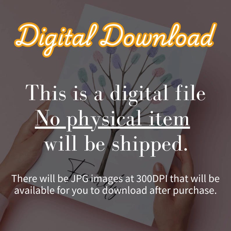 Fingerprint Family Tree Printable Instant Download Digital Printing ...
