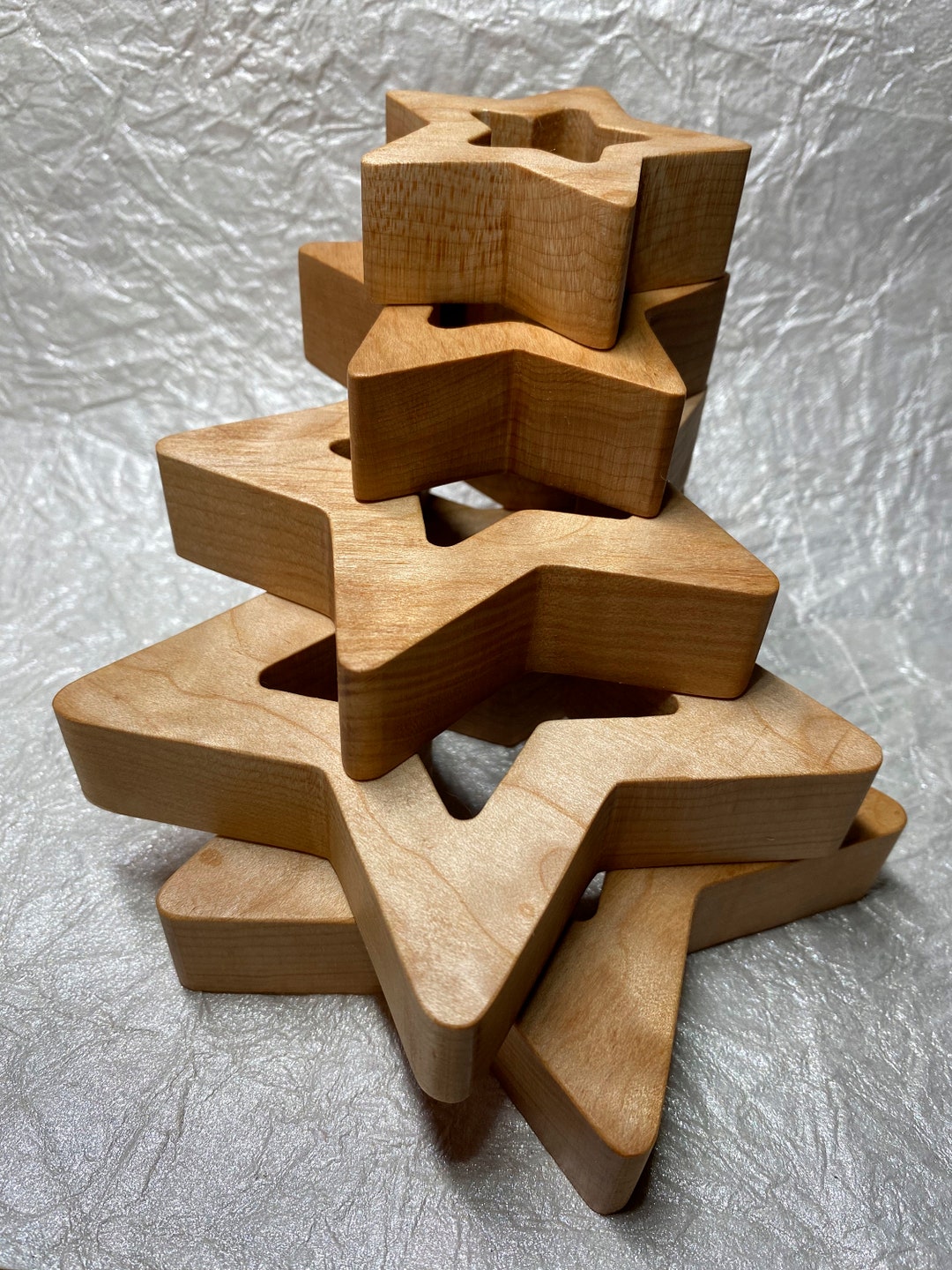 Stacking Hollow Wood Stars - Etsy Österreich