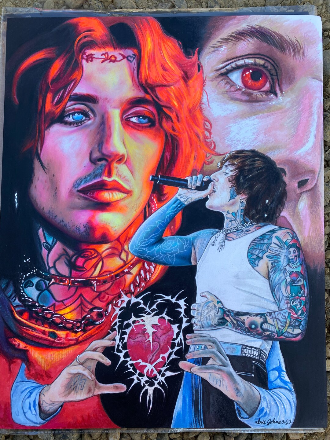 Print of “hands Around My Heart” Drawing - Etsy