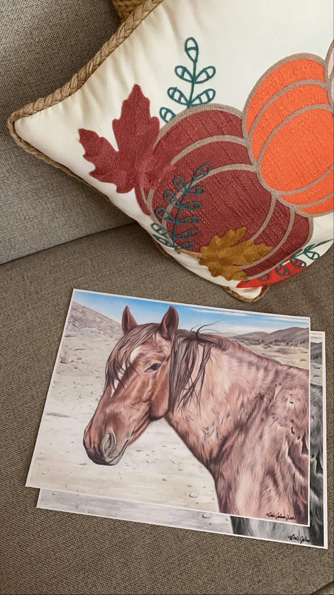 Titled “homeland” Colored Pencil Drawing of a Mustang - Print - Etsy