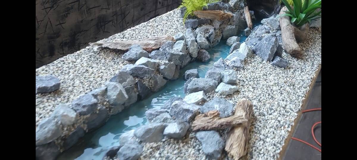 Epoxy Resin Table Indoor Waterfall Fountain Home Decor End Table Entry ...