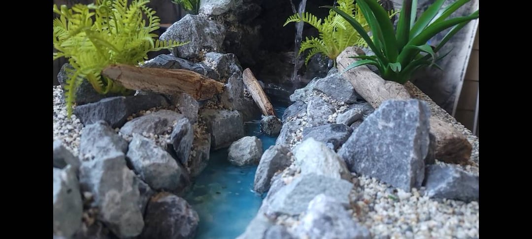 Epoxy Resin Table Indoor Waterfall Fountain Home Decor End Table Entry ...