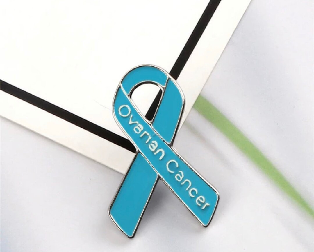 Ovarian Cancer Pin Support Pin Causes Pin Blue Ribbon Pins - Etsy