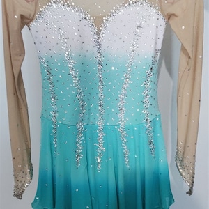 Green Ice Skating Dresses Custom Girls Skating Dress for Competition - Etsy