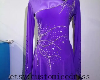 Ice Dance Dresses Custom Girls Beaded Custom Women Competition | Etsy