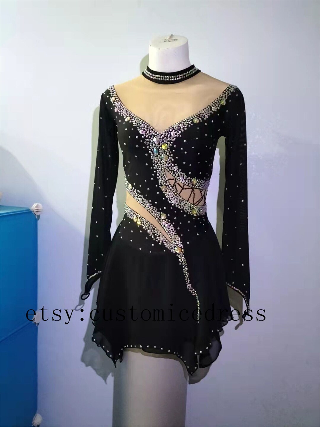 Ice Dance Dresses Custom Girls Beaded Custom Women Competition Ice ...