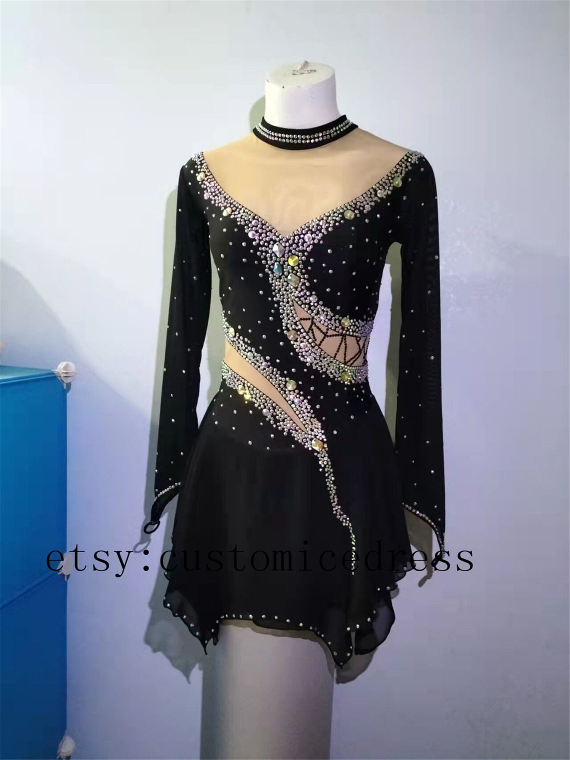 Ice Dance Dresses Custom Girls Beaded Custom Women Competition Ice ...