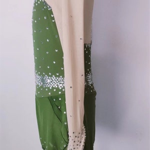 Green Ice Skating Dress for Girls Custom Figure Skating Wear ...