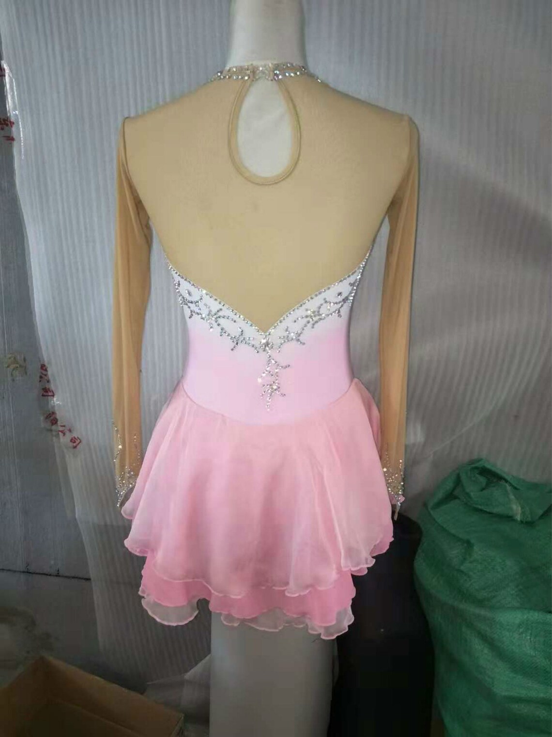Pink Figure Skating Dresses for Kids Custom Ice Skating Dresses ...