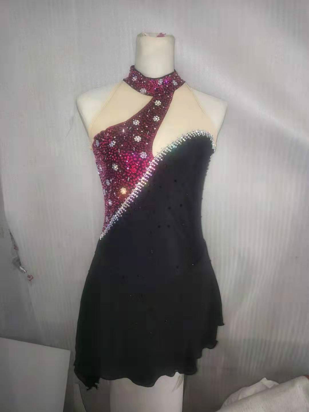 Black Figure Skating Dress Custom Girls Ice Skating Dresses Women ...