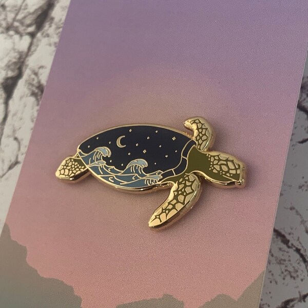 Turtle Enamel Pin - Etsy