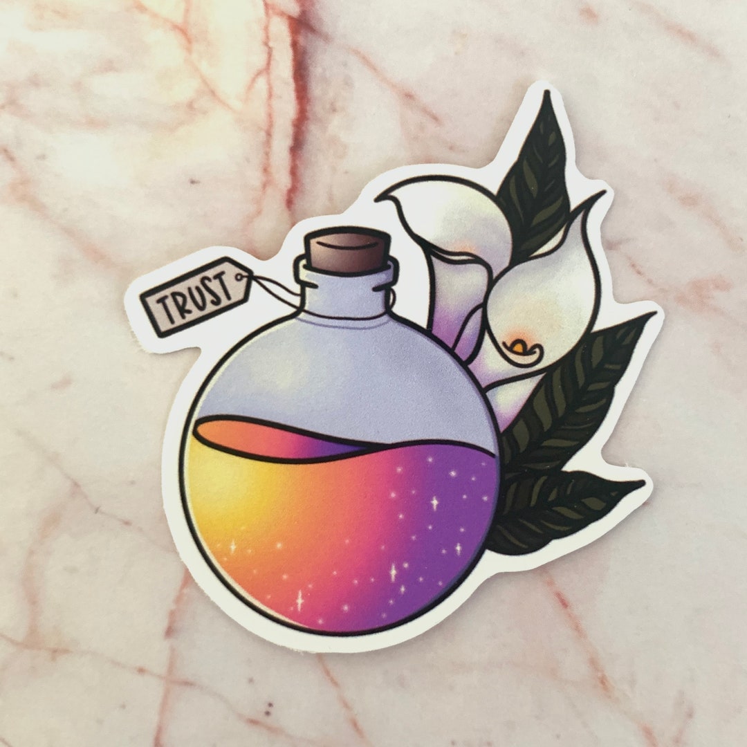 Trust Potion Sticker Potion Bottle Vinyl Sticker Magic Sticker Kawaii ...
