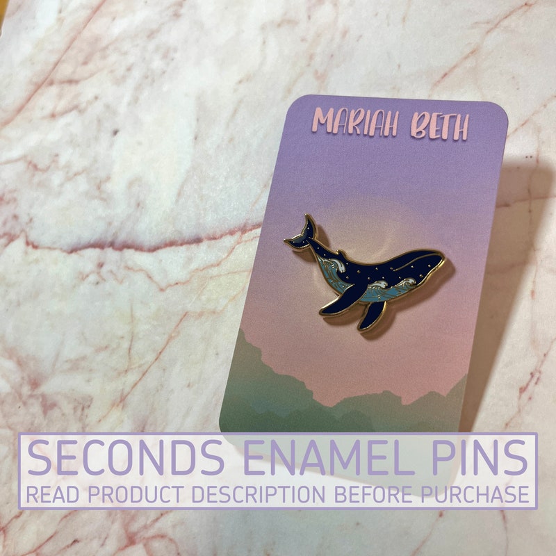 Whale Enamel Pin Etsy