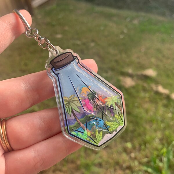 Dinosaur Keychain - Etsy