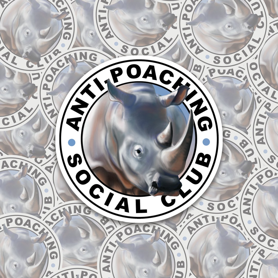 Anti-poaching Rhino Sticker Animal Activist Sticker Animal Rights Vinyl ...