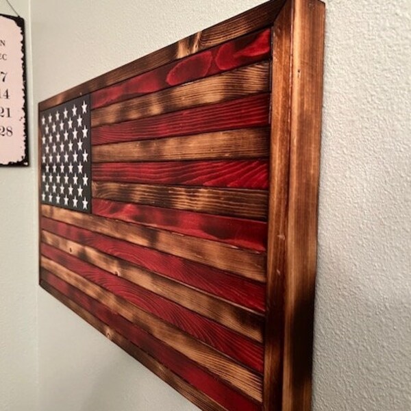 Wooden Flags Made by Veteran - Etsy