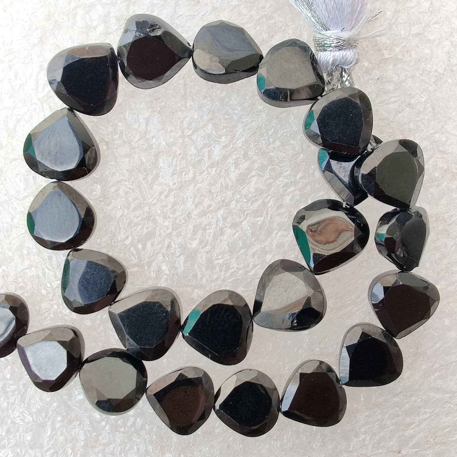 23 Pcs Natural Obsidian Faceted Heart Cut Gemstone Beads | Etsy